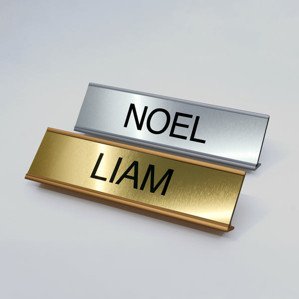 The Gallagher Brothers Desk Signs - designed by Dorothy