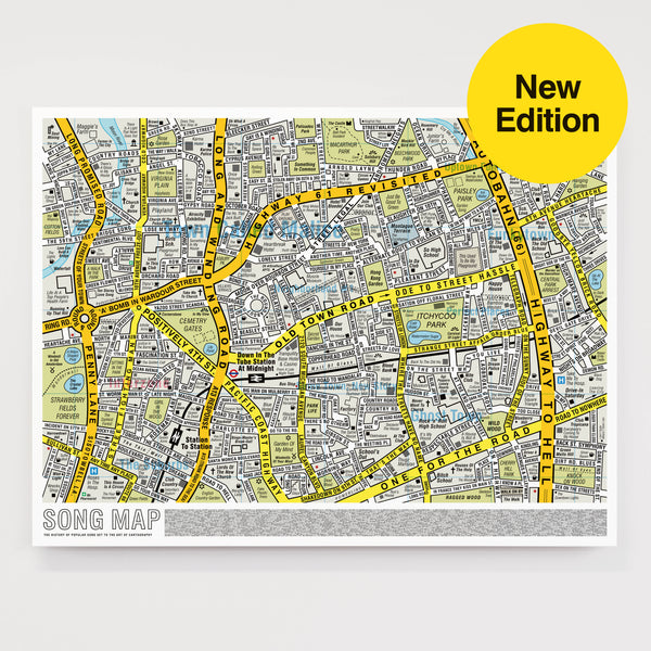 Song Map - Street Map Made Up Entirely From Song Titles – Dorothy