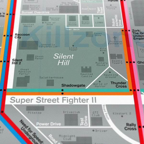 Game City Map Game Map Street Map Made Up Entirely From Game Titles