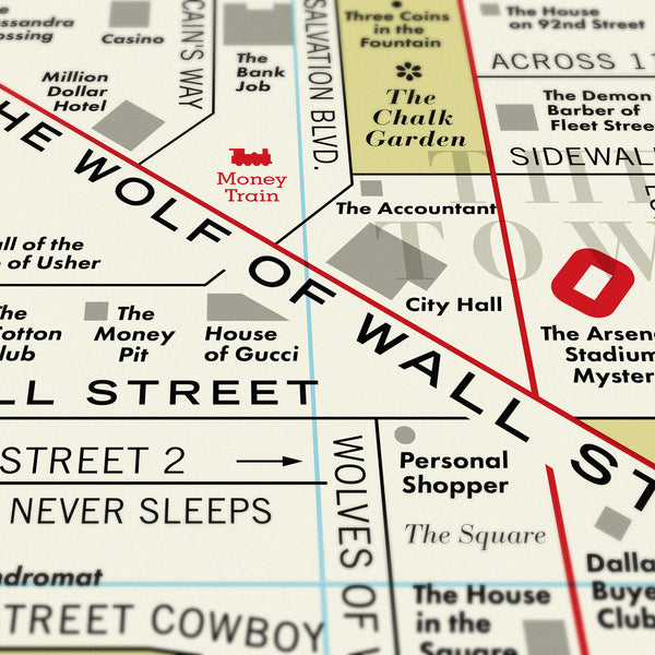 Film Map - Street Map Made Up Entirely From Film Titles – Dorothy