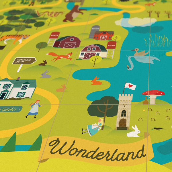 Children's Book Map - Unique wall art for kids – Dorothy