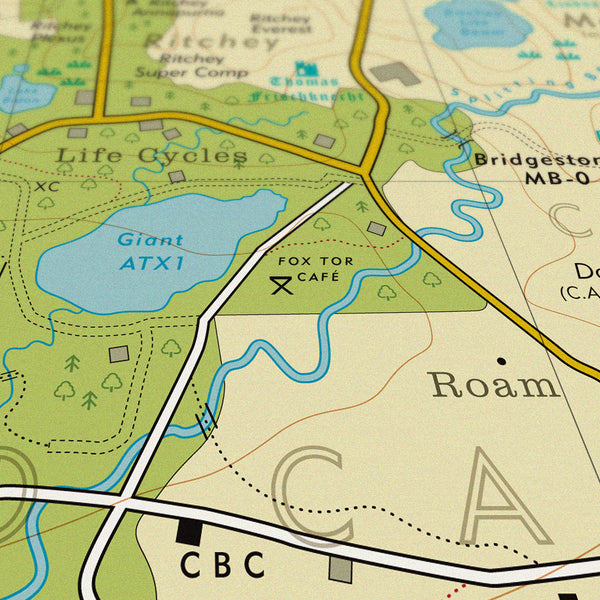 Bike Map - Unique limited edition print for mountain bikers – Dorothy