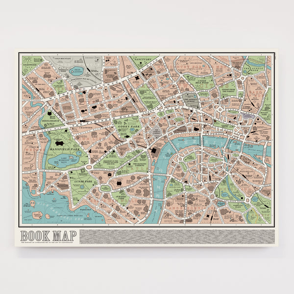 Book Map - Street map made up entirely from book titles – Dorothy