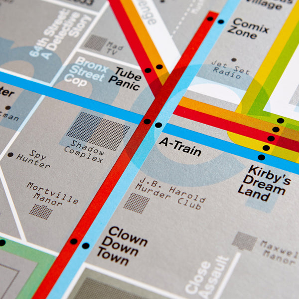 Game Map - Limited Edition Print Made Up Entirely From Game Titles ...