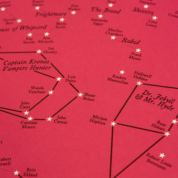 Horror Star Chart - Horror Movie Print – Dorothy